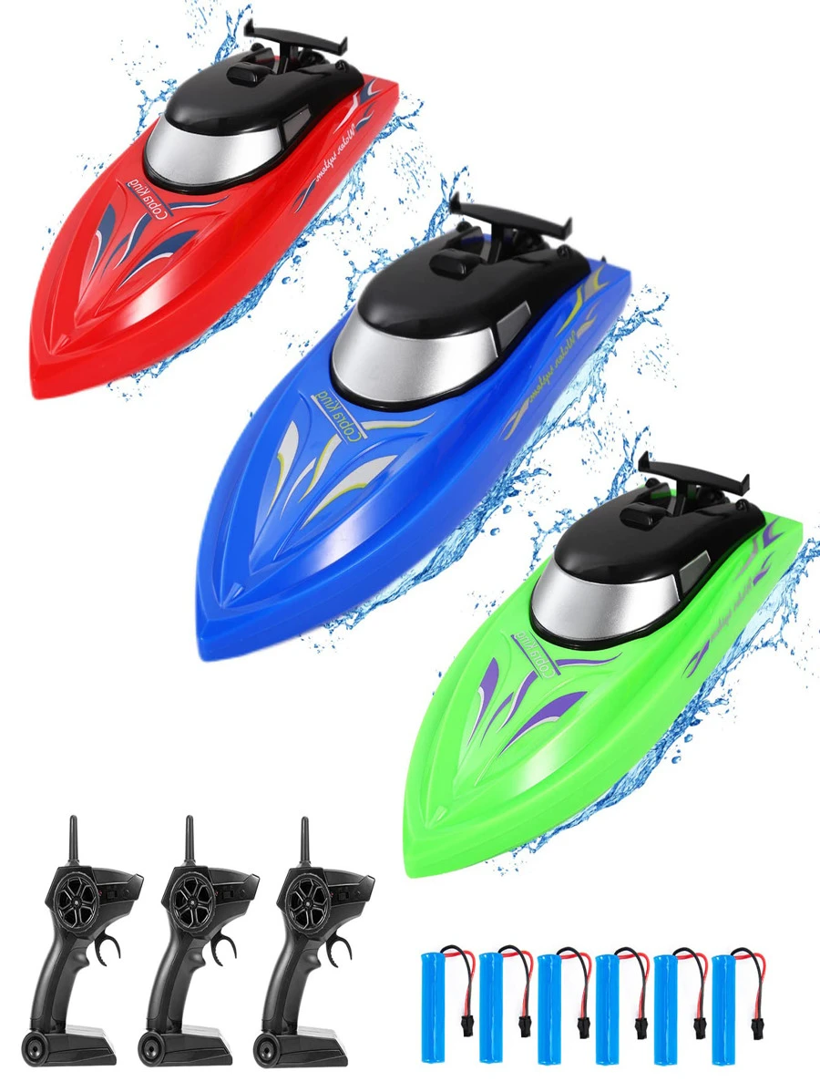 3 Pack RC Boat Remote Control Boats for Pools and Lakes for Kids and ...