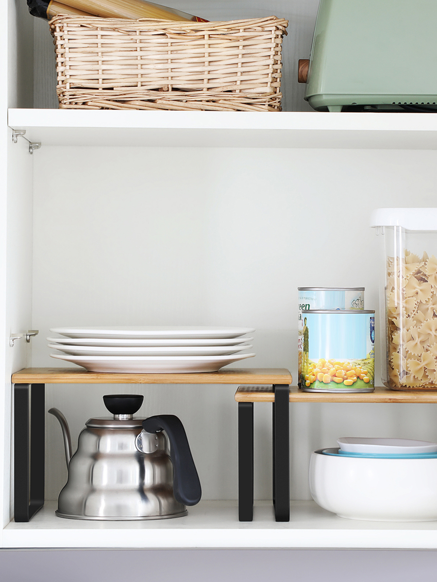 SONGMICS Cabinet Shelf Organizers, Set Of 4 Kitchen Counter Shelves ...