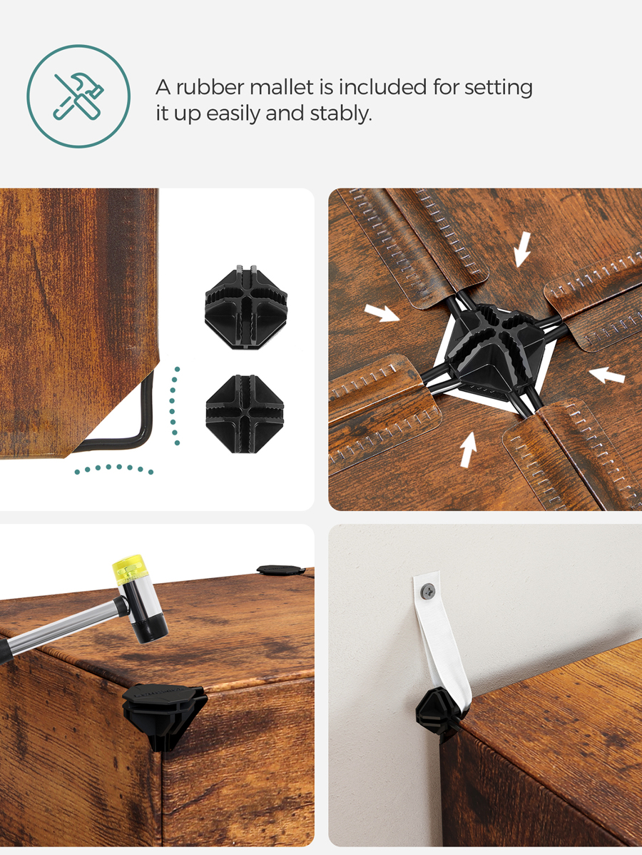 SONGMICS Cube Storage Organizer, 16-Cube Book Shelf, Closet Organizers ...