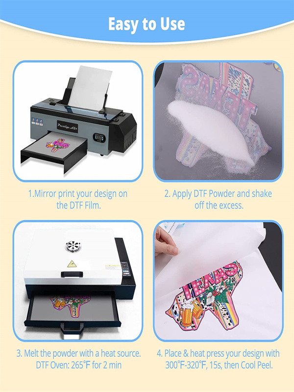 HTVRONT DTF Transfer Film for Sublimation - 10 Sheets of A4 (8.3×11.7 ...