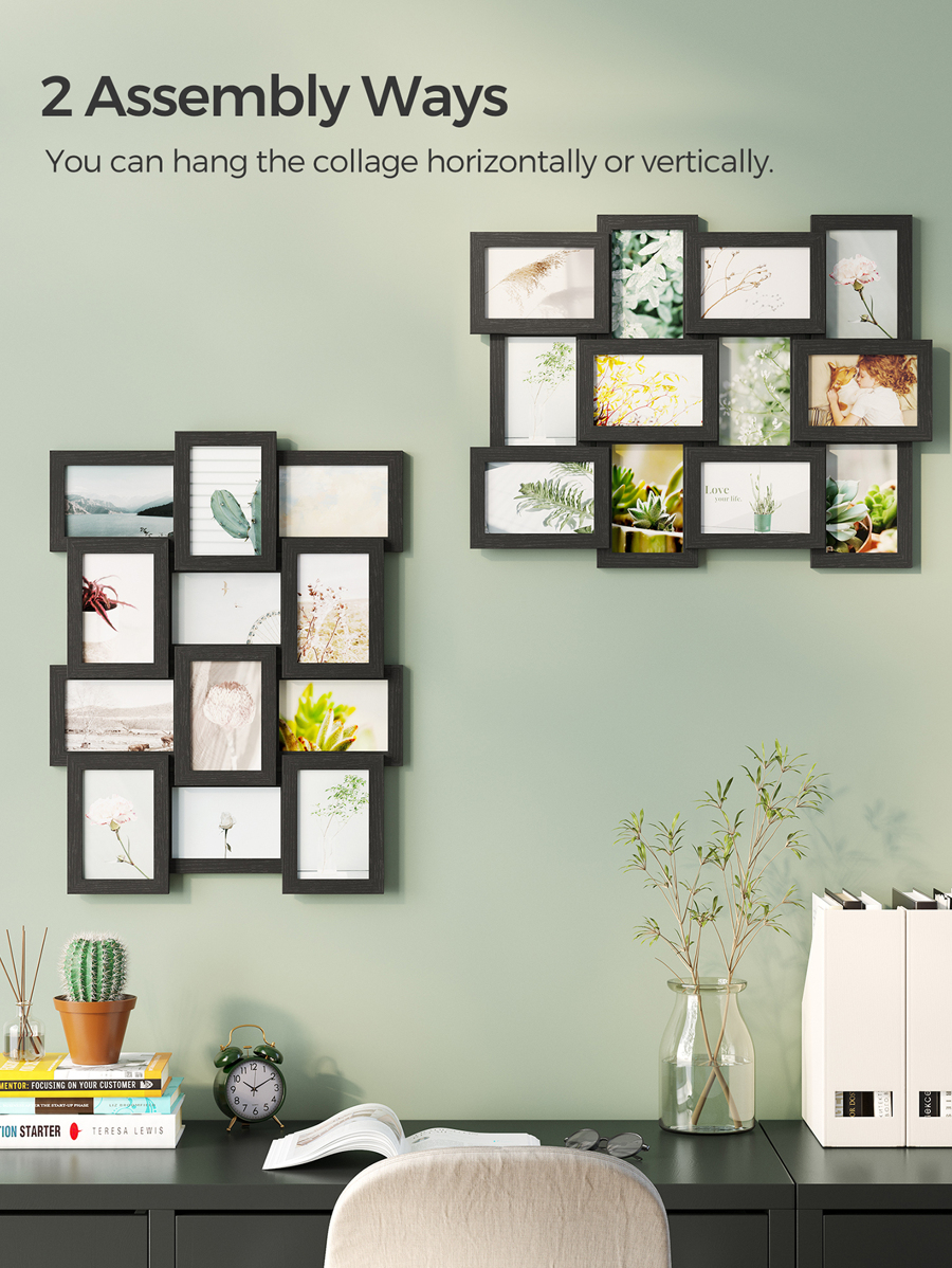 SONGMICS Collage Picture Frames, 4x6 Picture Frames Collage for Wall ...
