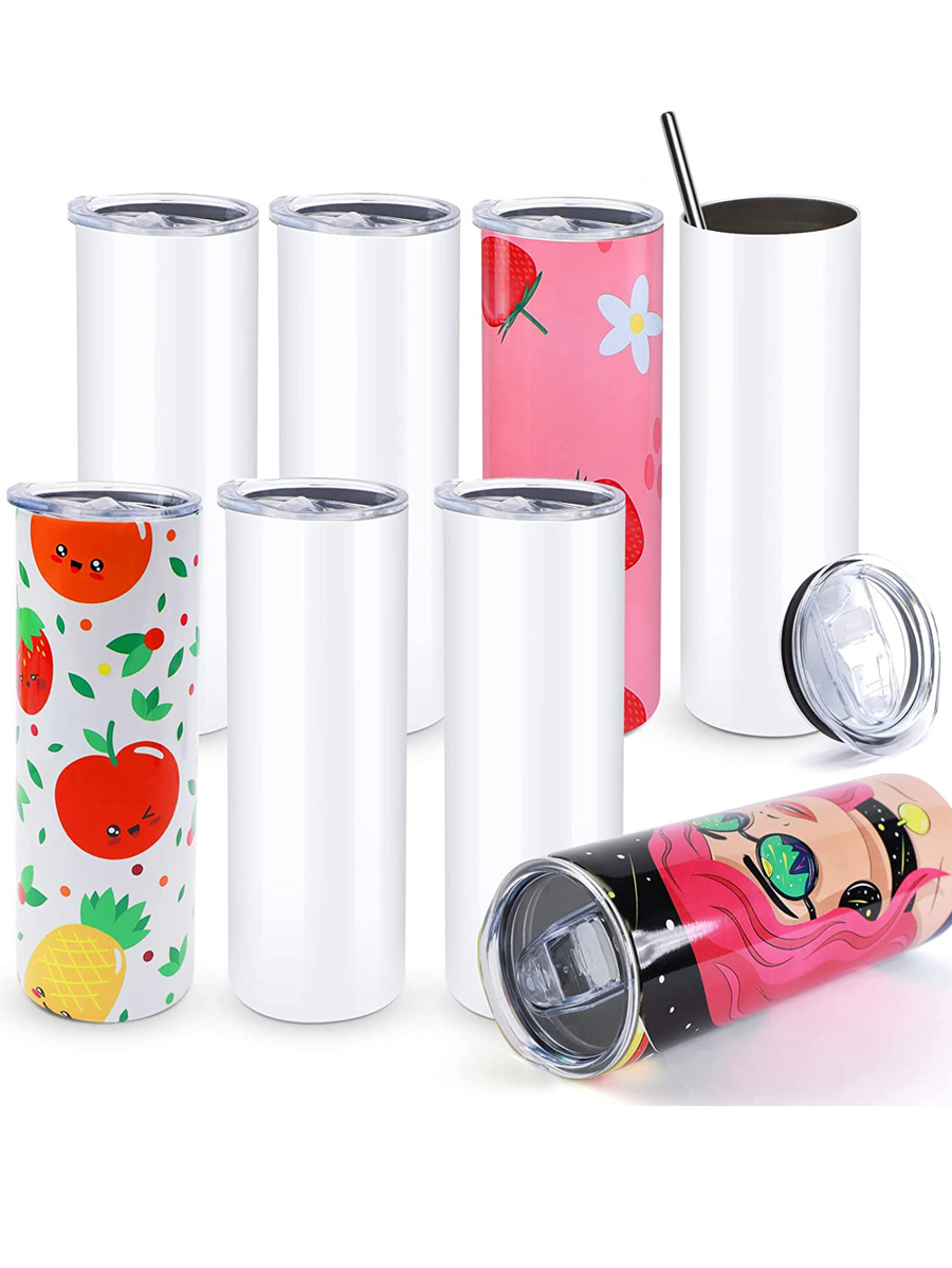 HTVRONT 8 Pack Sublimation Tumblers - Sublimation Blanks Tumbler 20 OZ ...