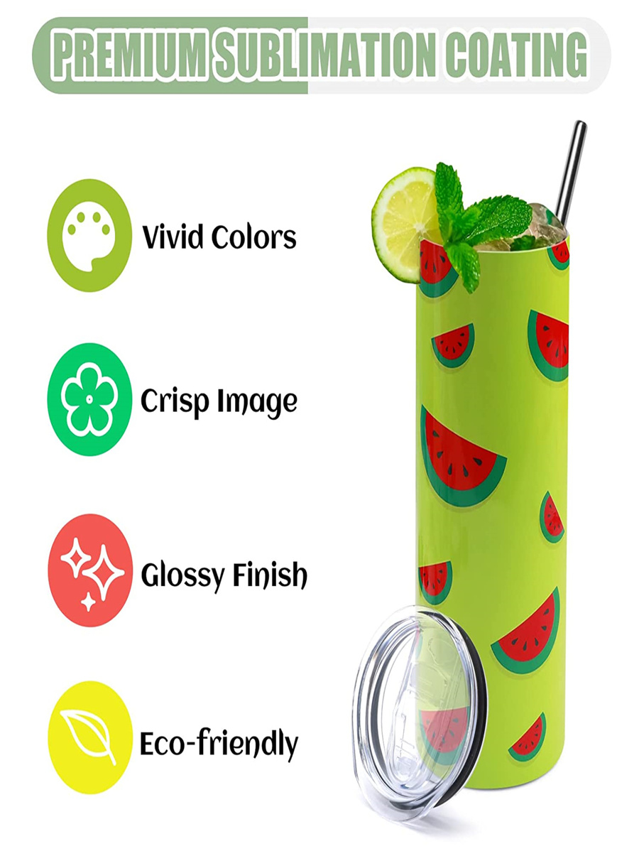 HTVRONT 8 Pack Sublimation Tumblers - Sublimation Blanks Tumbler 20 OZ ...