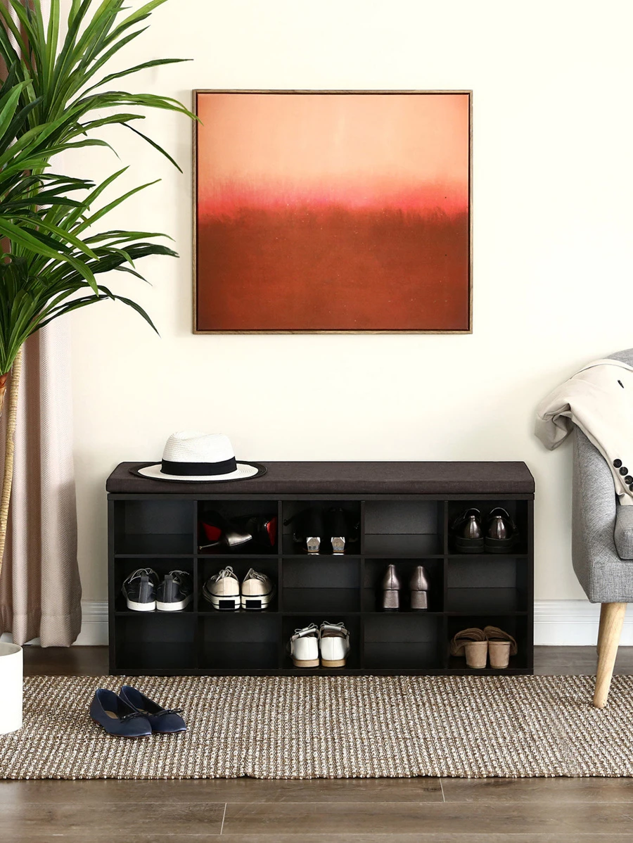 VASAGLE Shoe Bench, Storage Bench, Shoe Rack Bench, Shoe Shelf, Storage ...