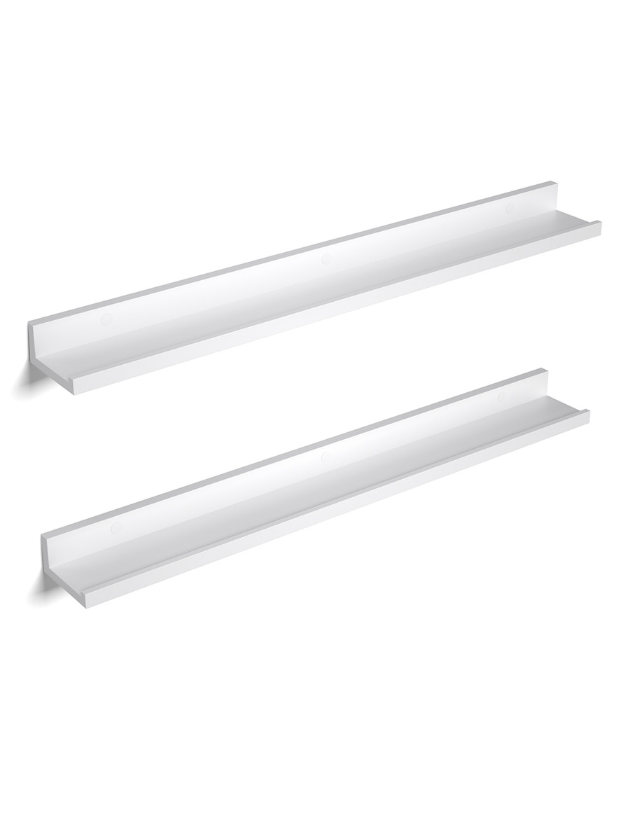 SONGMICS Floating Shelves Set of 2, Wall Shelves Ledge with Front Edge ...