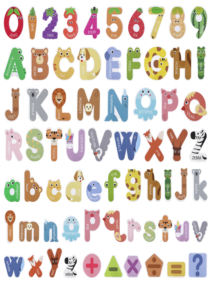 Magnetic Letters, Large Alphabet Magnets, 68pcs Magnetic Uppercase ...