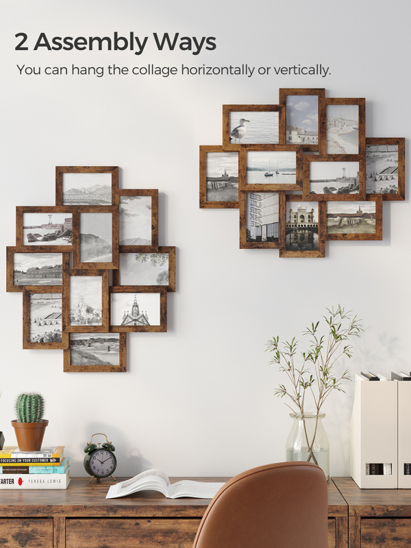 SONGMICS Collage Picture Frames, 4x6 Picture Frames Collage Wall Decor ...