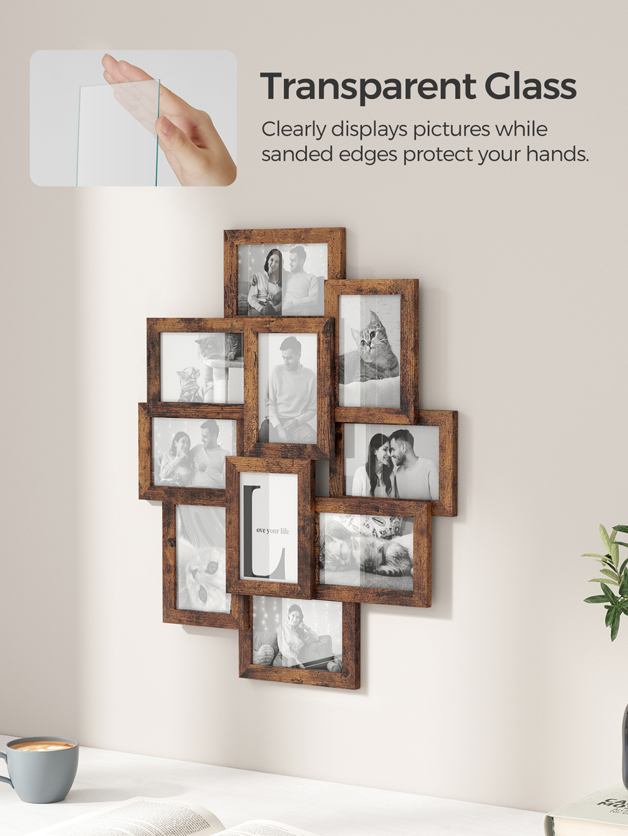 SONGMICSHOME Collage Picture Frames, 4x6 Picture Frames Collage Wall ...