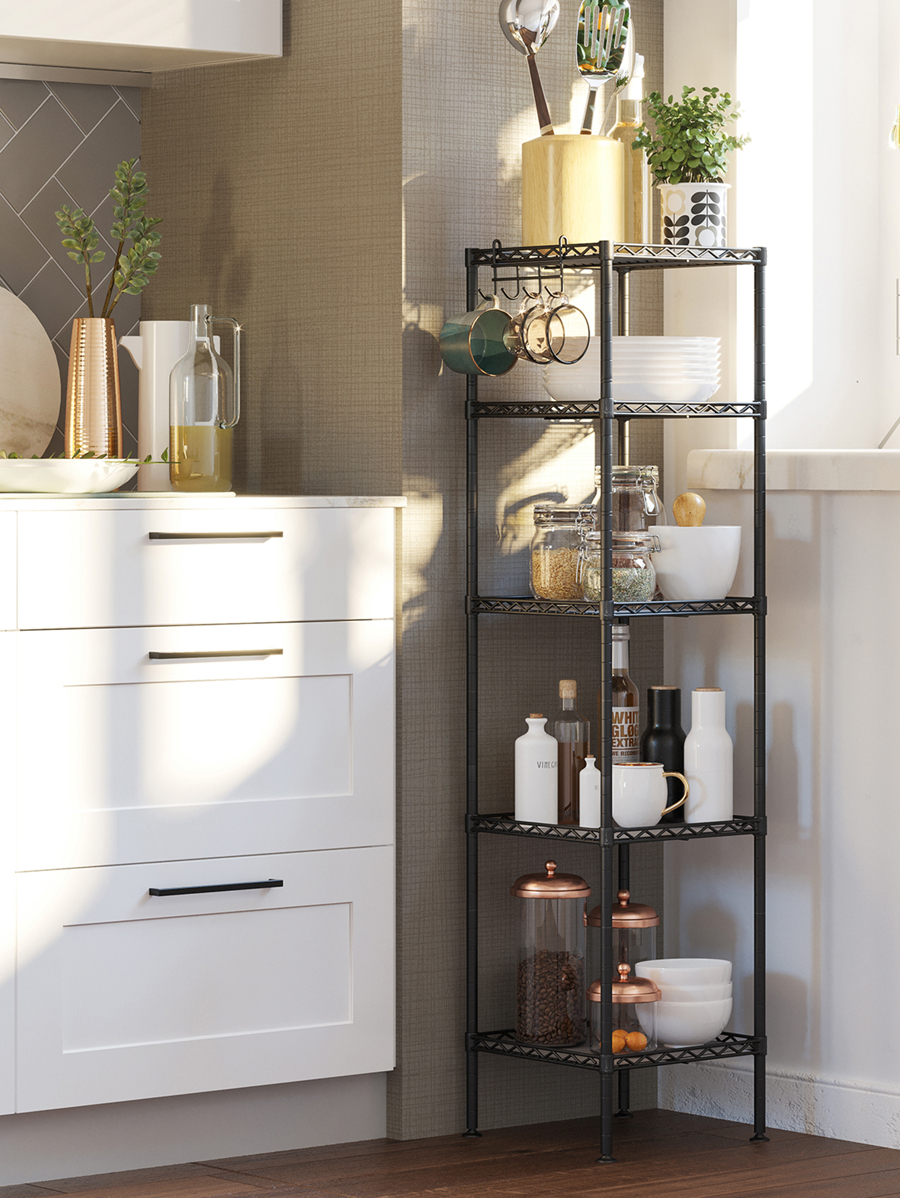 SONGMICS Bathroom Wire Shelf, Storage Rack for Small Space, Total Load ...