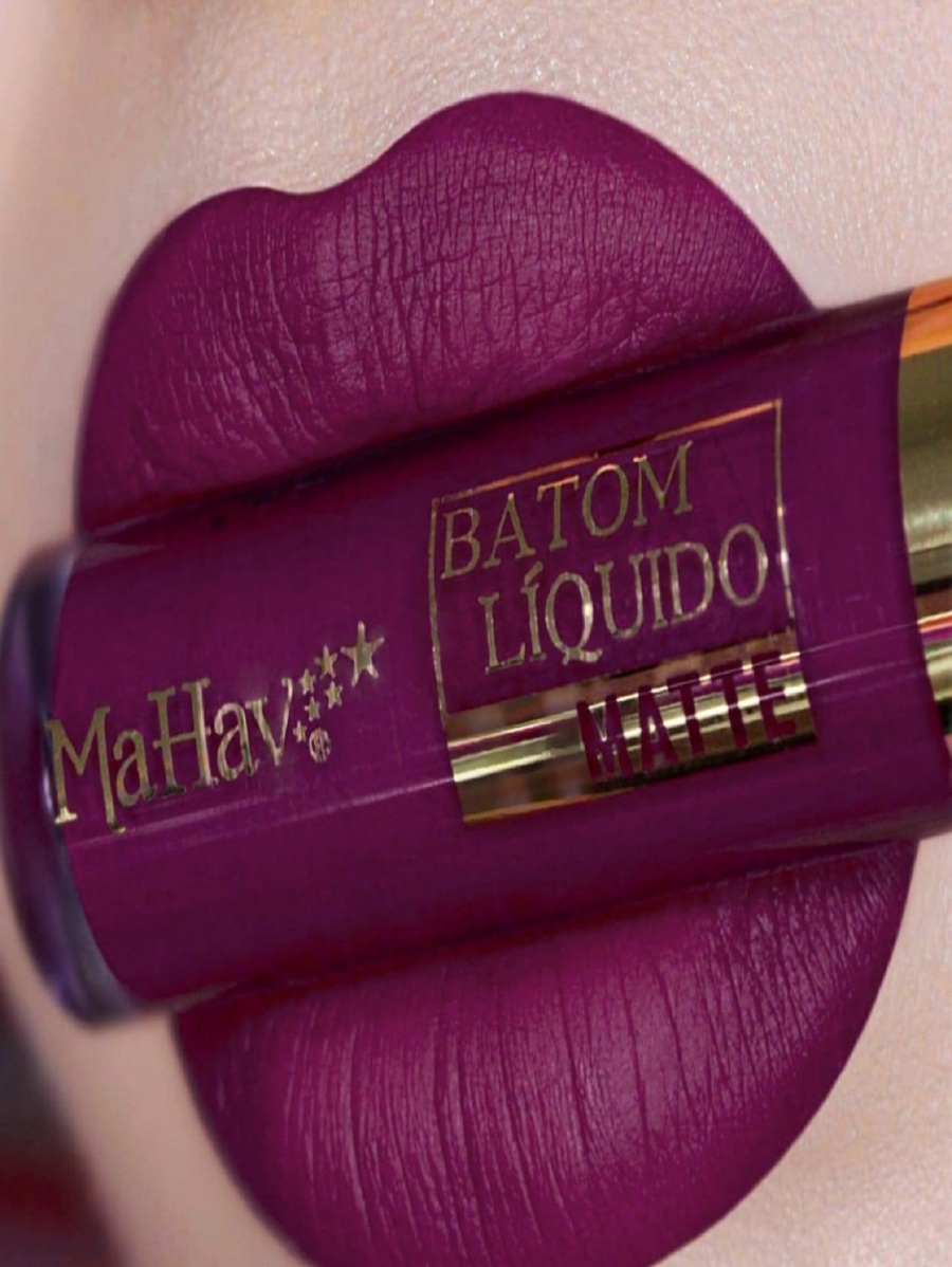 Batom Líquido Matte Mahav Bordô | SHEIN Brasil