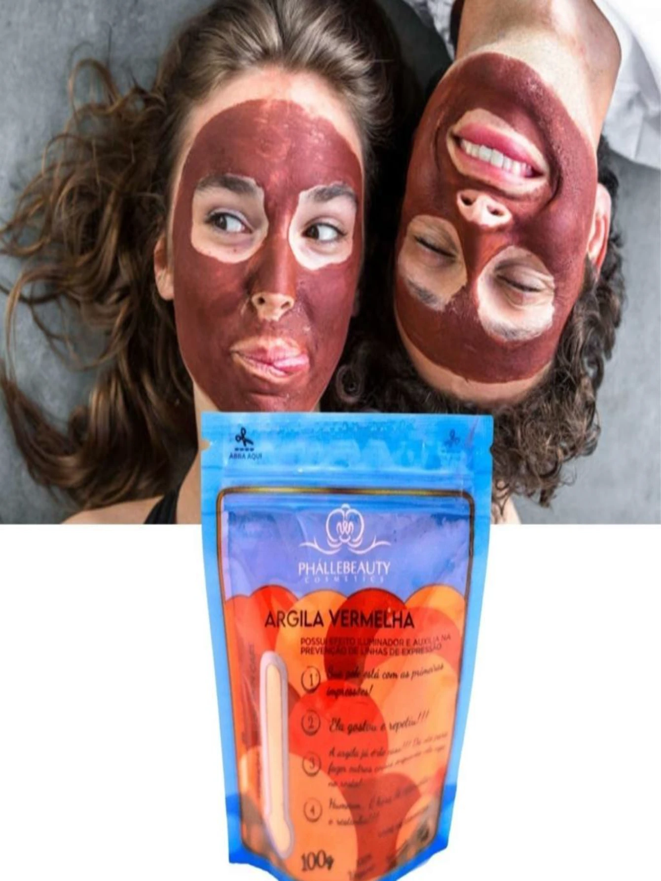 Argila Vermelha em Pó Phállebeauty 100 gr | SHEIN Brasil