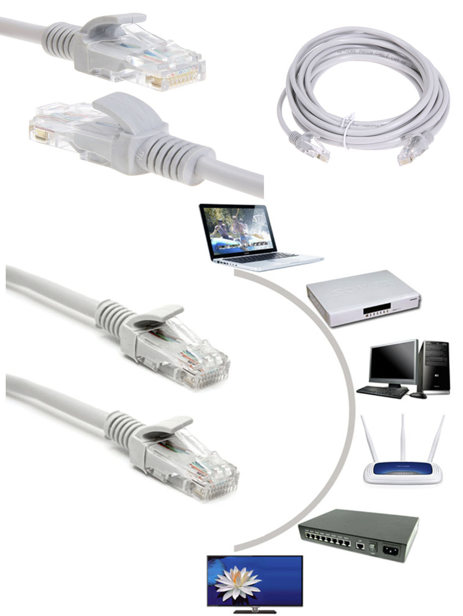 1 30m Cat5e Ethernet Cable, Ideal For Copper Quality Network With RJ45 ...