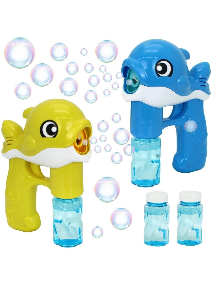 Syncdun 2 Bubble Guns Kit Whale Automatic Bubble Machine With 4 Bubble ...