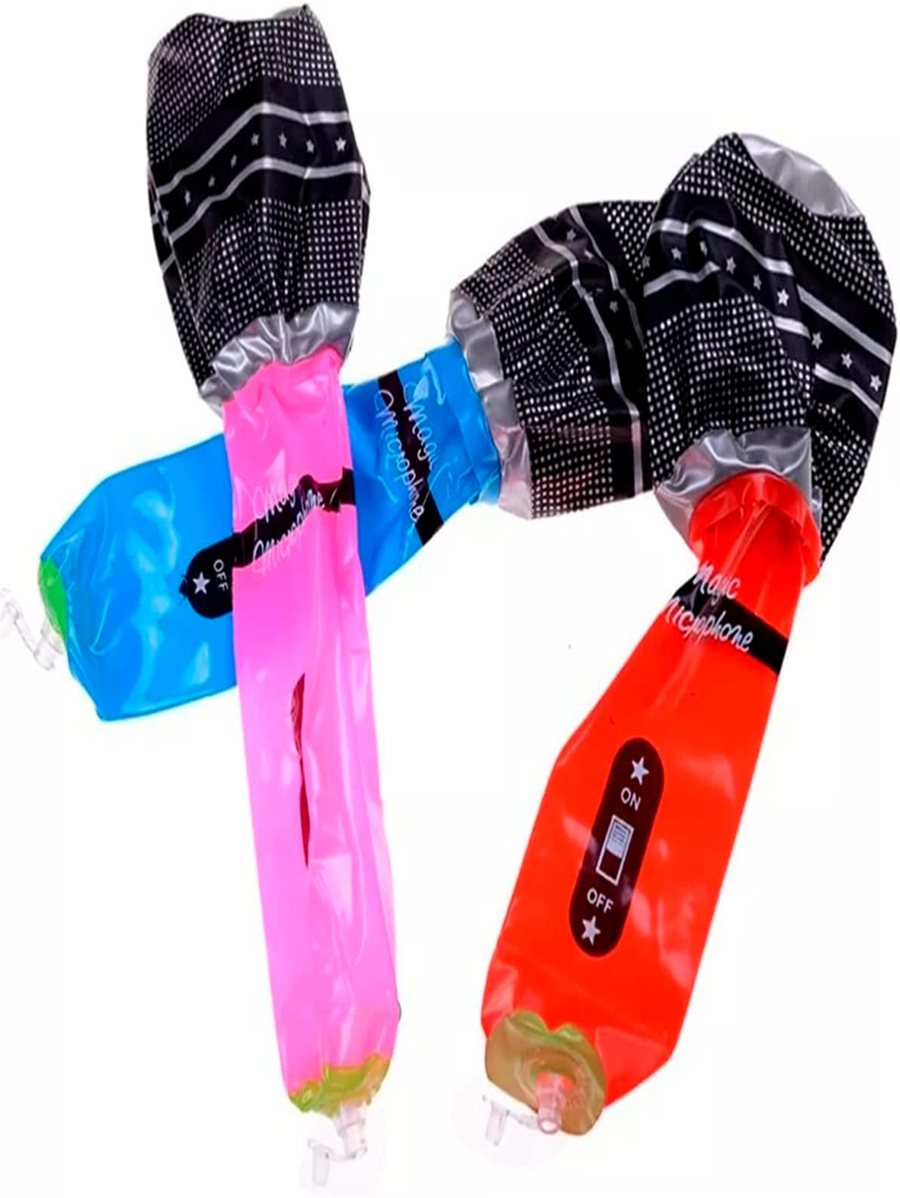 12 Microfonos Inflables Fiesta Karaoke Batucada Divertido Decoracion ...