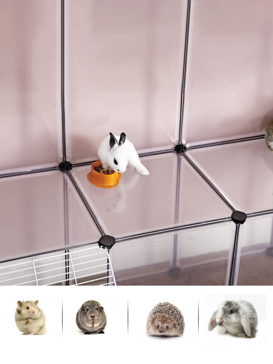 SONGMICS Guinea Playpen with Dense Ramp, Indoor Rabbit Run Hutch Cage ...