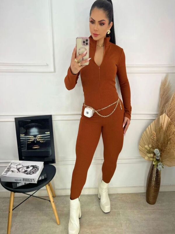 Macacão Virginia Canelado | SHEIN Brasil