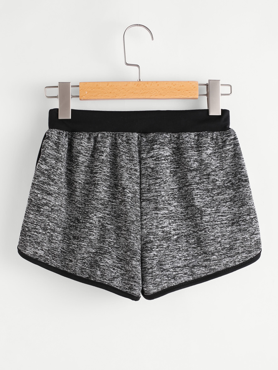 Drawstring Waist Ringer Shorts | SHEIN USA