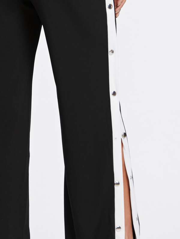 Side Split Panel Studded Detail Cami Jumpsuit | SHEIN USA