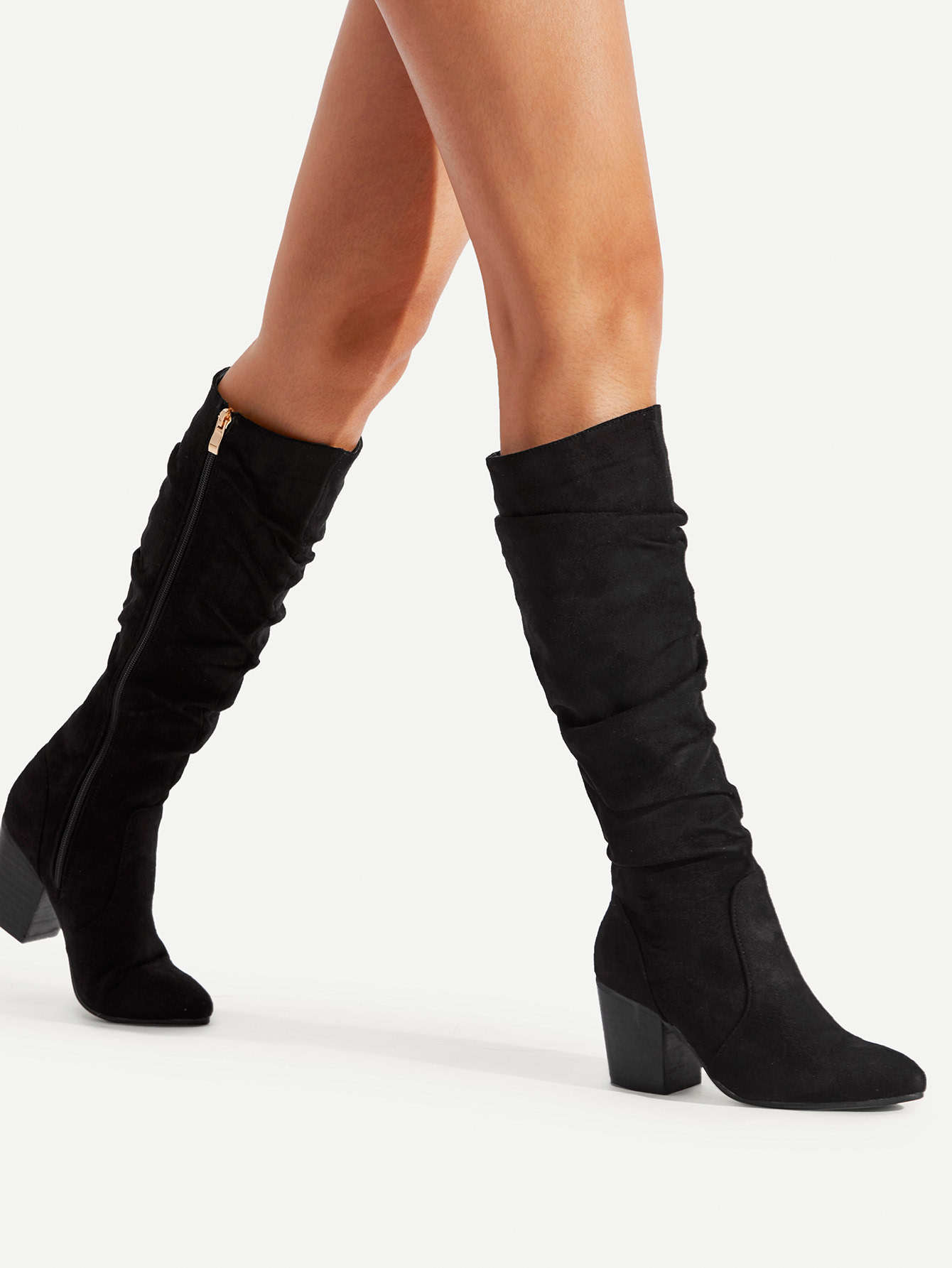 Bottes mi-mollet à talon hauts-French SheIn(Sheinside)