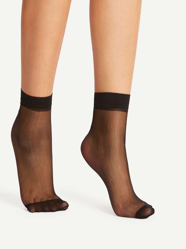 Sheer Mesh Socks 5pairs | SHEIN USA