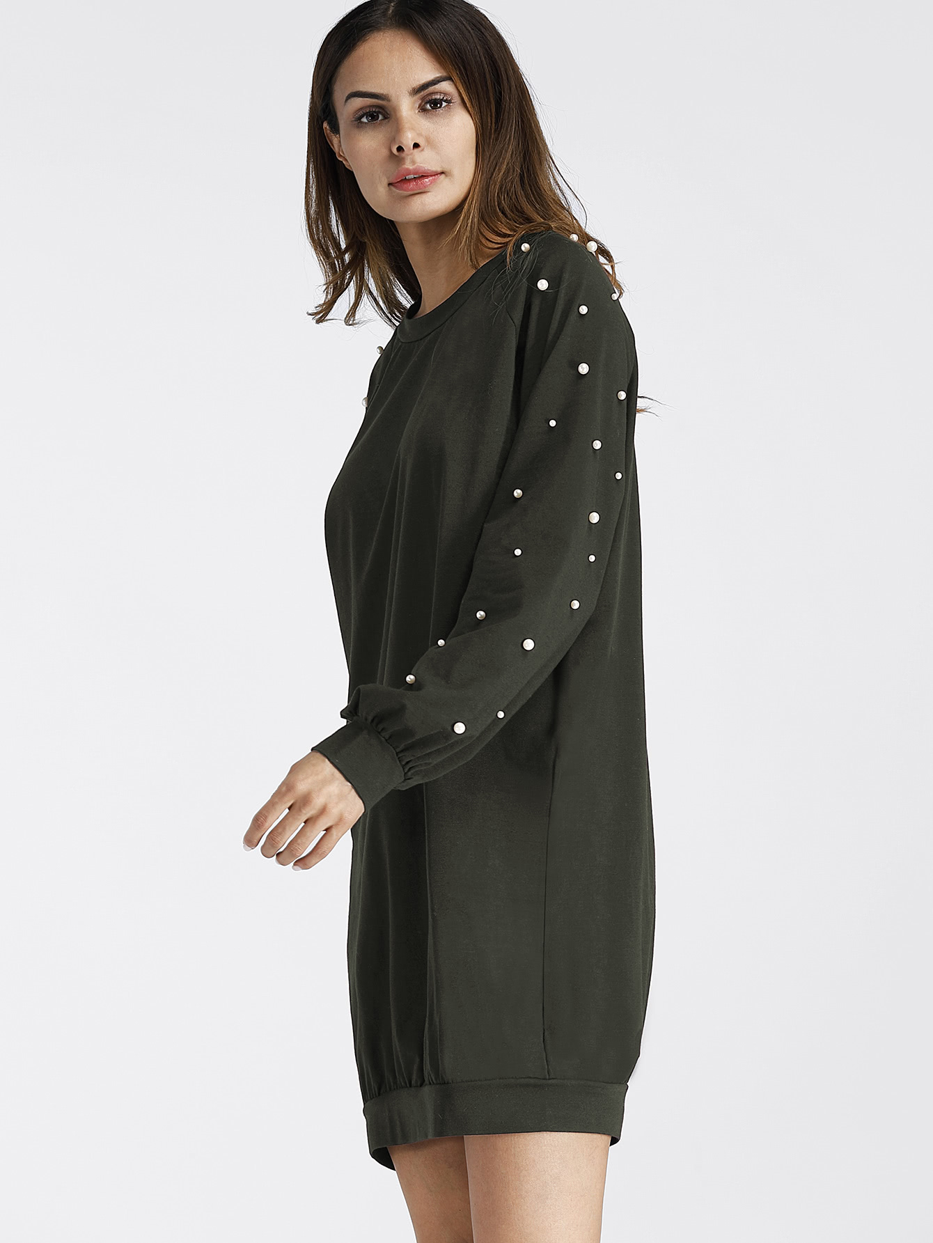 Robe sweat-shirt à perles | SHEIN France