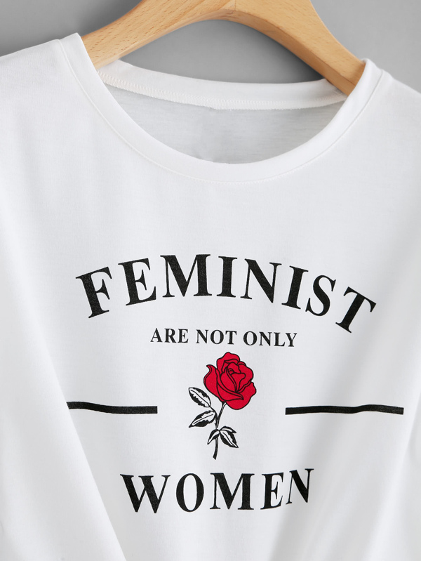 SHEIN Knot Front Graphic Tee | SHEIN USA