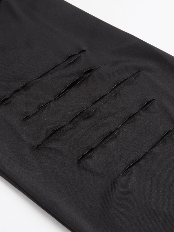 Plus Ladder Ripped Leggings | SHEIN USA