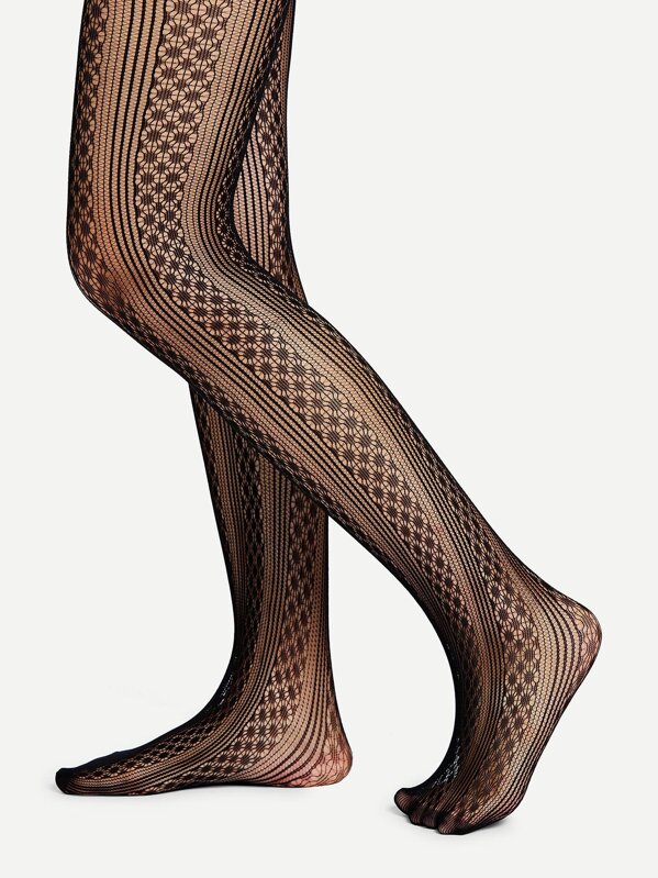 Geometric Pattern Tights | SHEIN UK