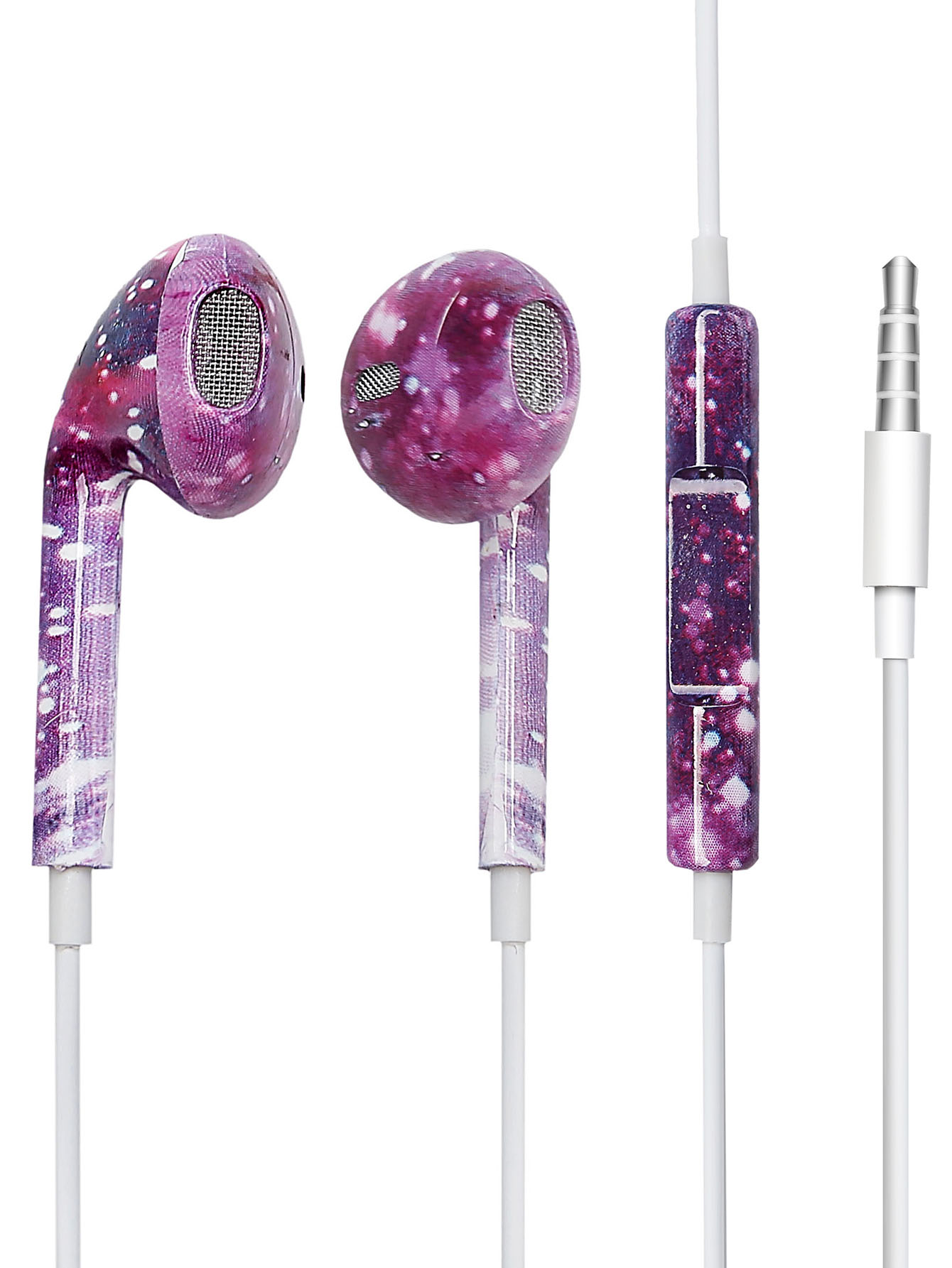Galaxy Print Ear Pods con caja