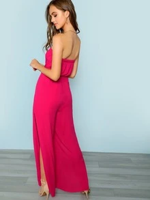 SHEIN Split Side Tube Jumpsuit | SHEIN USA