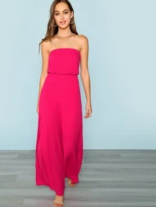 SHEIN Split Side Tube Jumpsuit | SHEIN USA