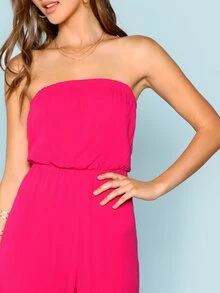 SHEIN Split Side Tube Jumpsuit | SHEIN USA