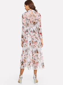 SHEIN Multicolorido Botão Floral Boho Vestidos | SHEIN Brasil