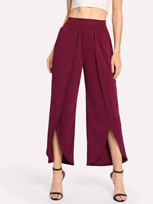 Is That The New Split Front Wide Leg Pants ??| ROMWE USA