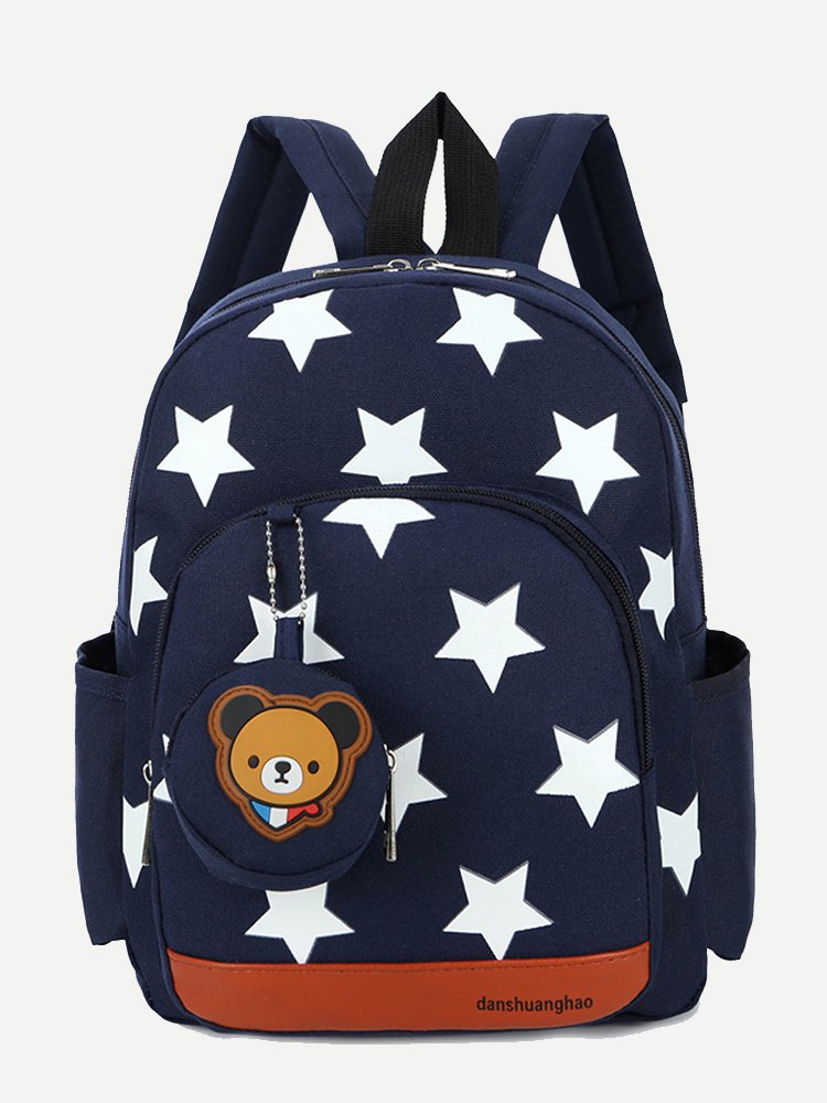 Kids Star Print Nylon Backpack
