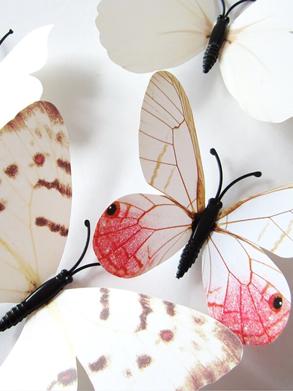 12pcs 3D Butterfly PVC Wall Art,Waterproof Removable Butterfly Sticker ...