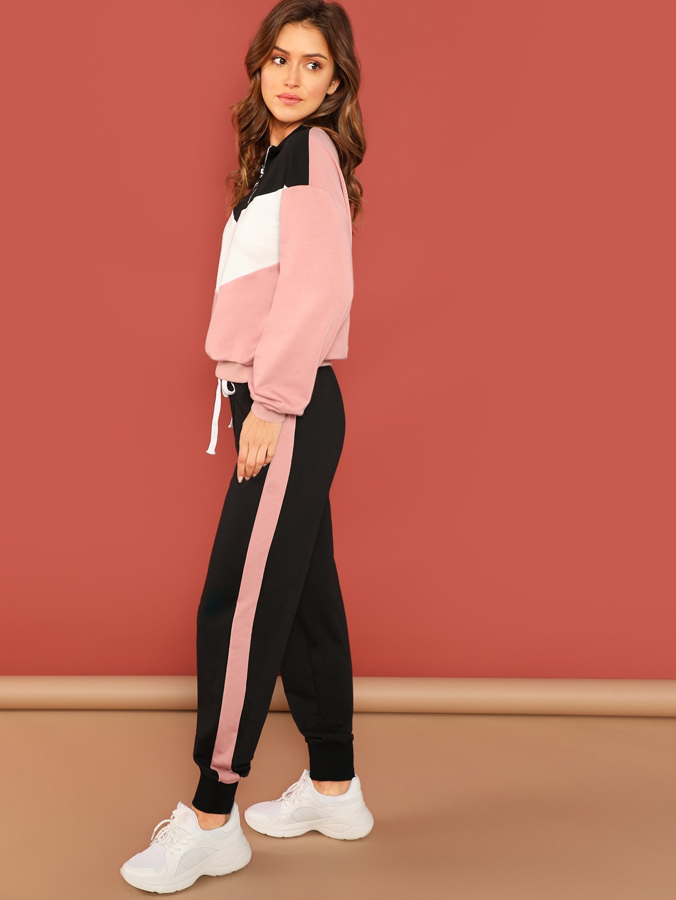 SHEIN LUNE Cut and Sew Pullover & Pants Set | SHEIN USA