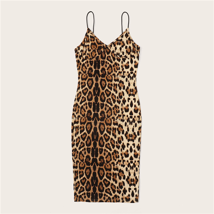 SHEIN Belle Leopard Print Bodycon Midi Dress | SHEIN USA