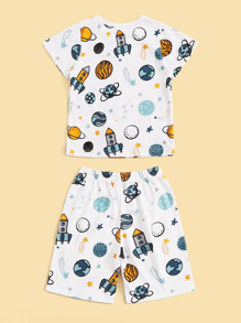 Toddler Boys Galaxy Print Pyjama Set | SHEIN UK