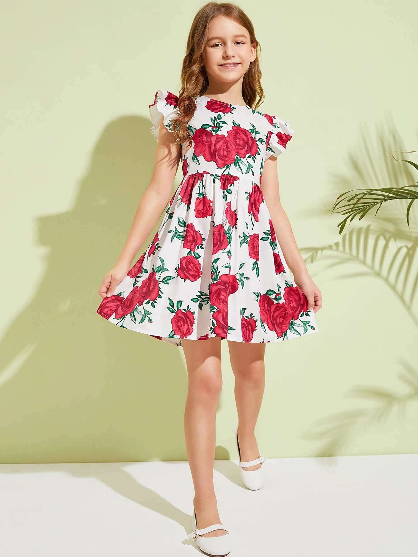Shein Mädchen Kleid Mit Blumen Muster Aktuelle Trends Günstig Kaufen