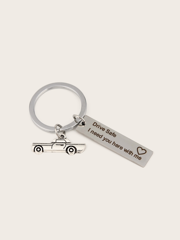 Slogan Decor & Car Charm Keychain | SHEIN UK