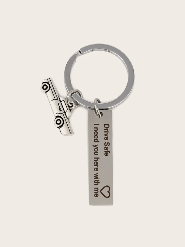 Slogan Decor & Car Charm Keychain | SHEIN UK