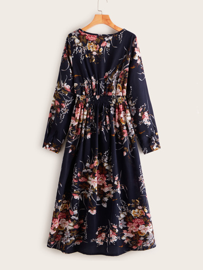 Search Floral Midi Dress Shein Usa