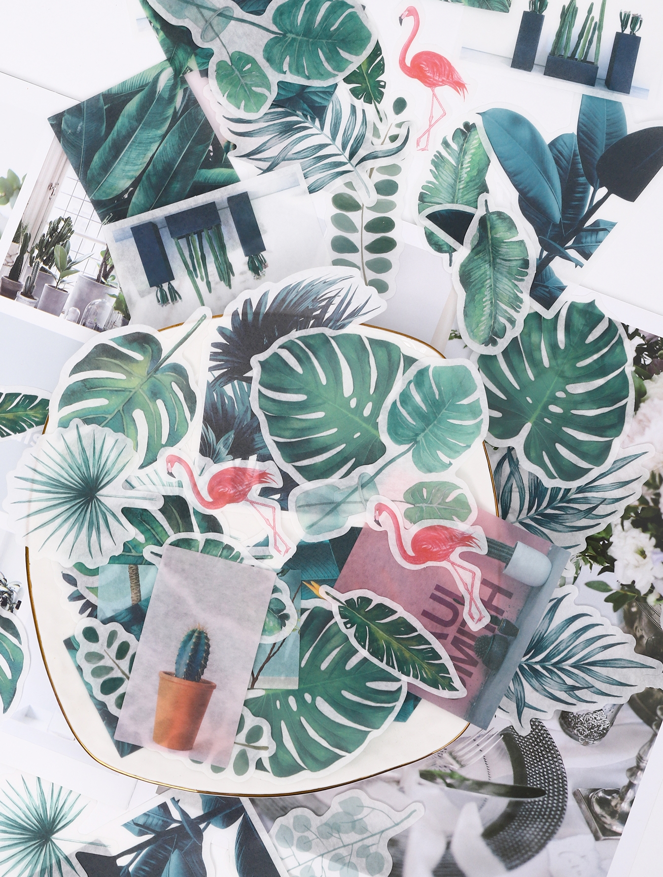 Sticker avec imprimé feuille tropical 60 pièces | SHEIN
