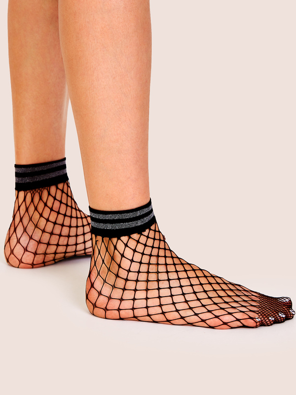 Fishnet Mesh Socks 2pairs | SHEIN USA