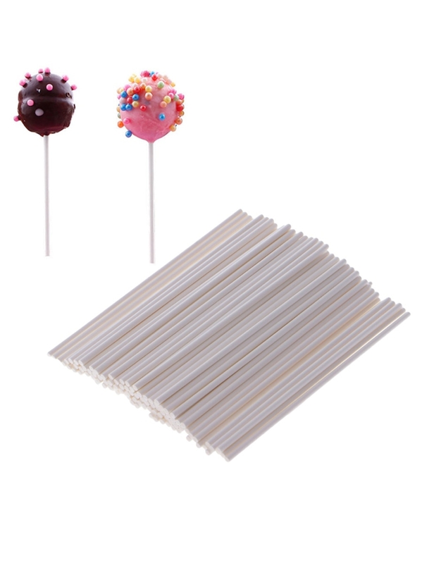 100pcs Pop Sucker Sticks Chocolate Cake Lollipop Lolly Candy Making ...