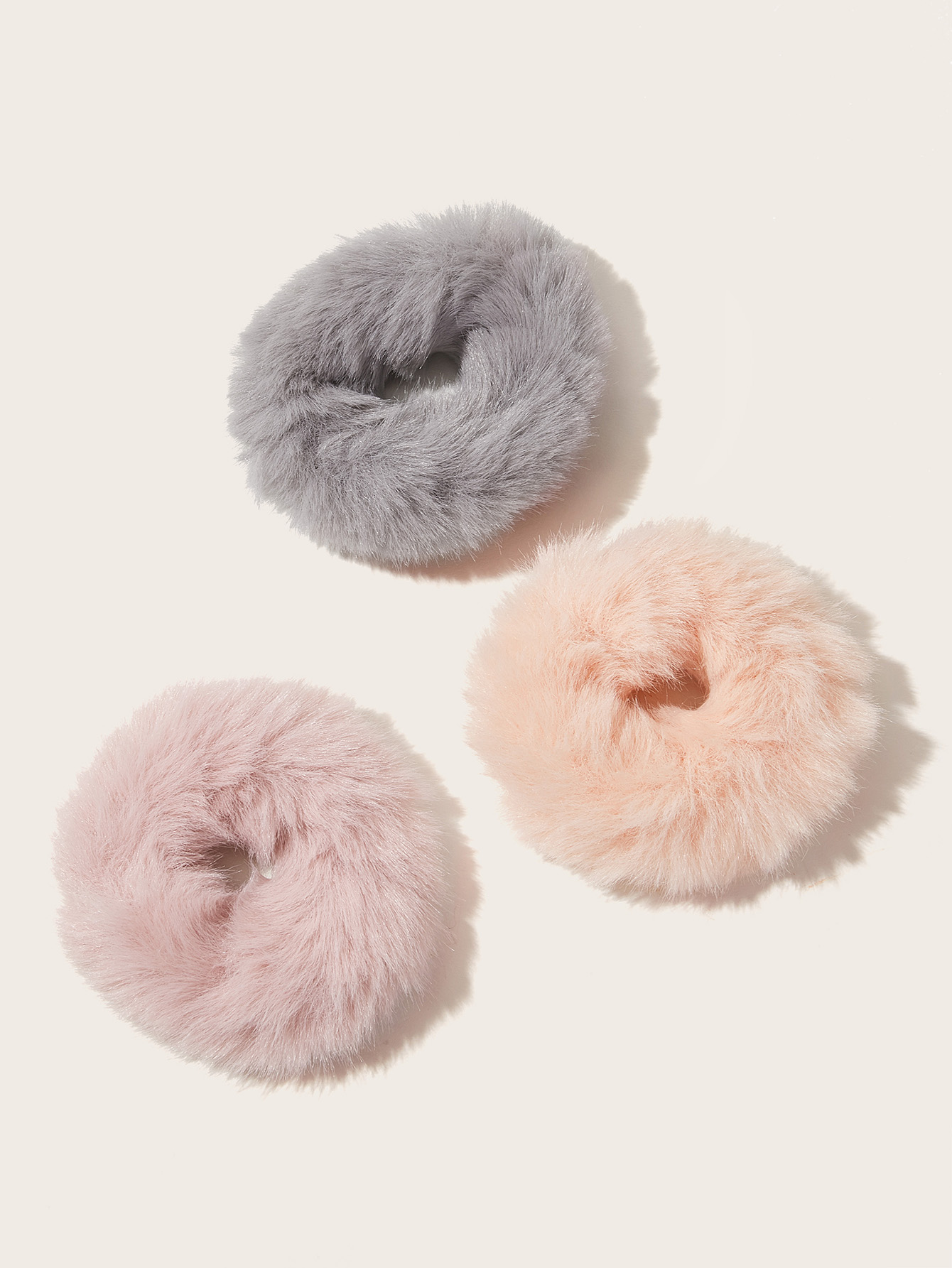 Fluffy Scrunchies 3pcs | SHEIN USA