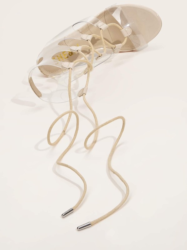 Clear Lace-up Stiletto Heels | SHEIN USA