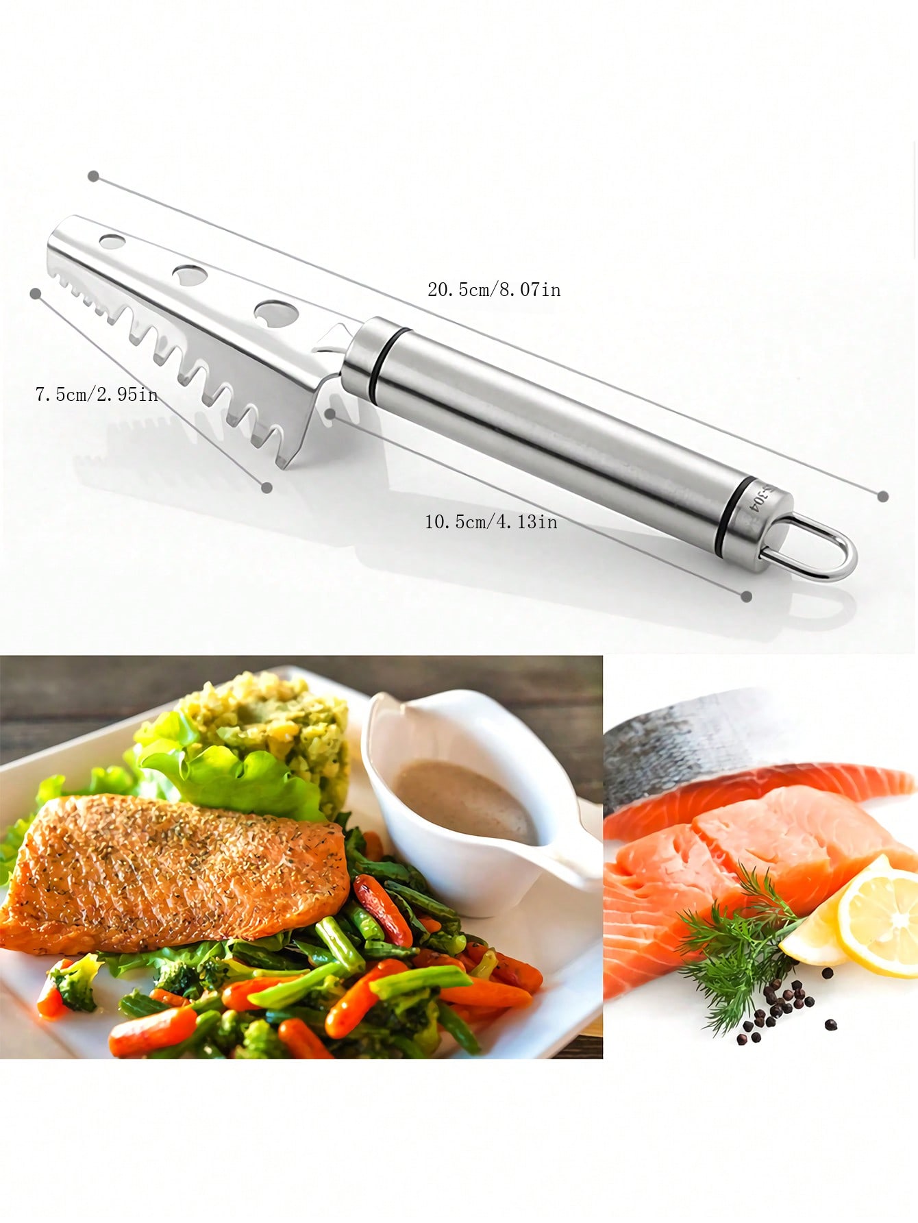 1pcs Fish Scaler Remover, Stainless Steel Sawtooth Fish Skinner ...