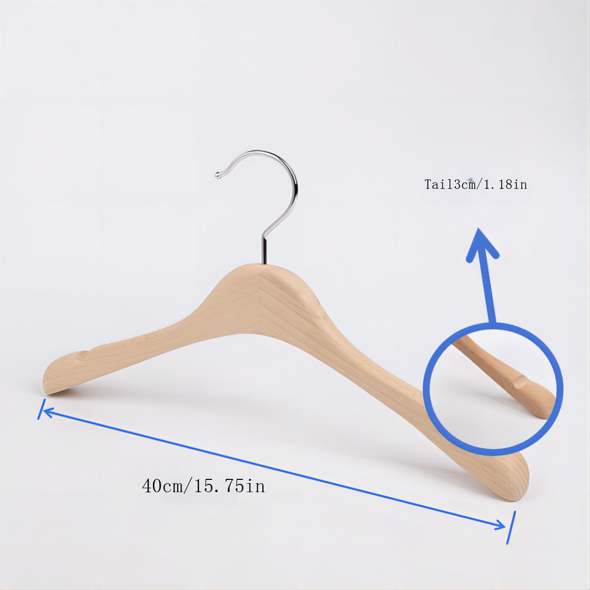 2pcs/Set, Wooden Hanger, Made Of First-Class Natural Birch Wood, Simple ...